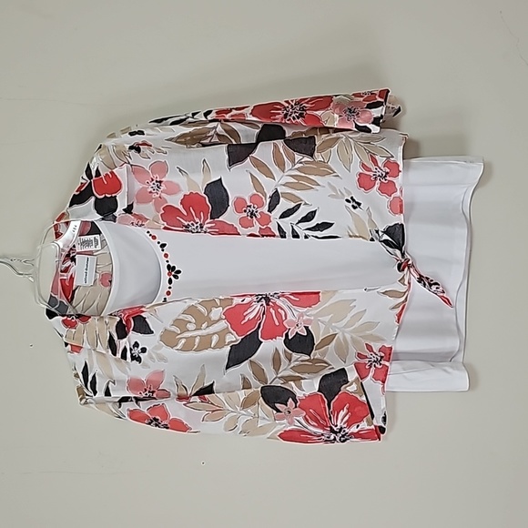 Alfred Dunner | Tops | Alfred Dunner 2 Pc Blouse Set Sz 2 Tie Front ...